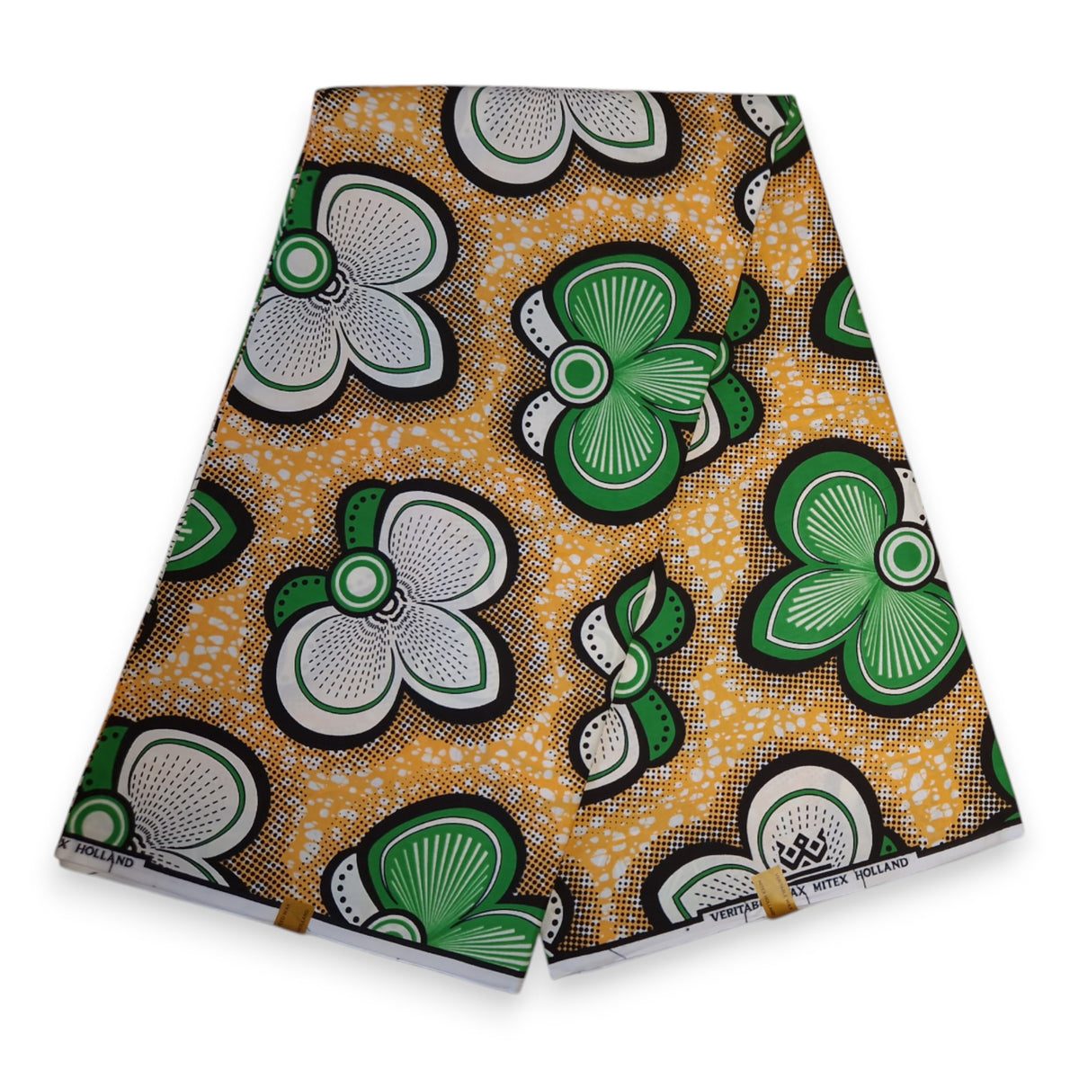 Afrikaanse stof - Groene bows - 100% katoen – AfricanFabs